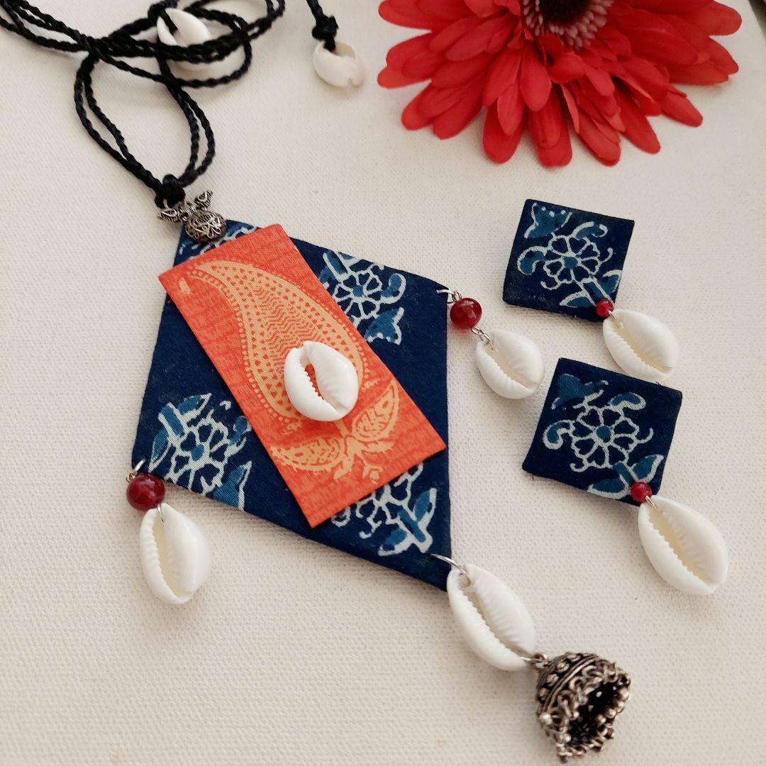 Buy Handmade Fabric Jewellery Set Online in India – AashirsLifestyle
