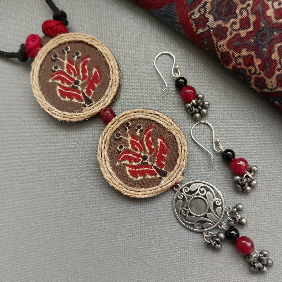 Buy Handmade Fabric Jewellery Set Online in India – AashirsLifestyle